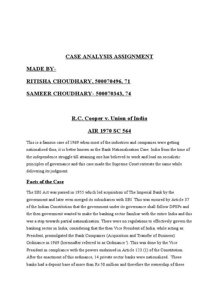 Comapny Law Case Analysis | PDF | Common Law | Legal Documents