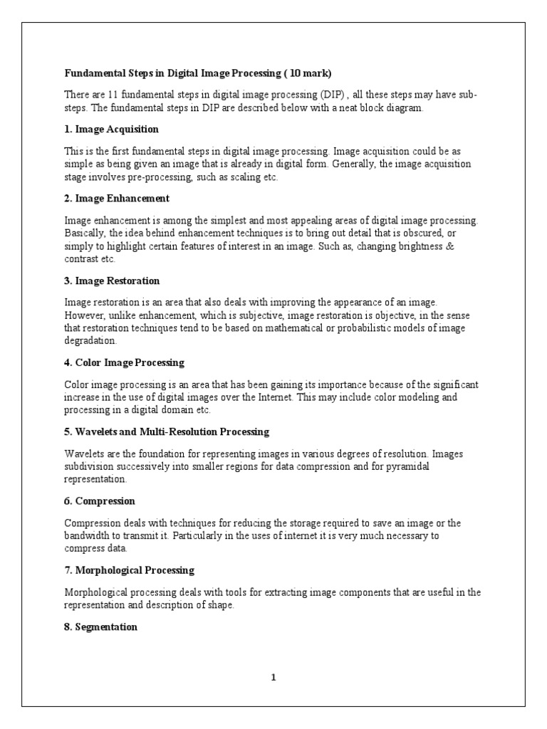 Fundamental Steps in Digital Image Processing | Download Free PDF | Data Compression | Discrete ...