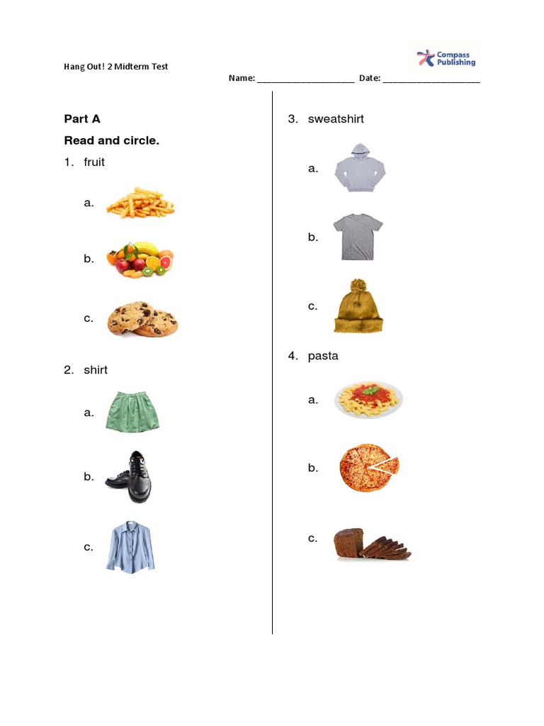 Sweatshirt: Part A Read and Circle | PDF | Foods | Cuisine