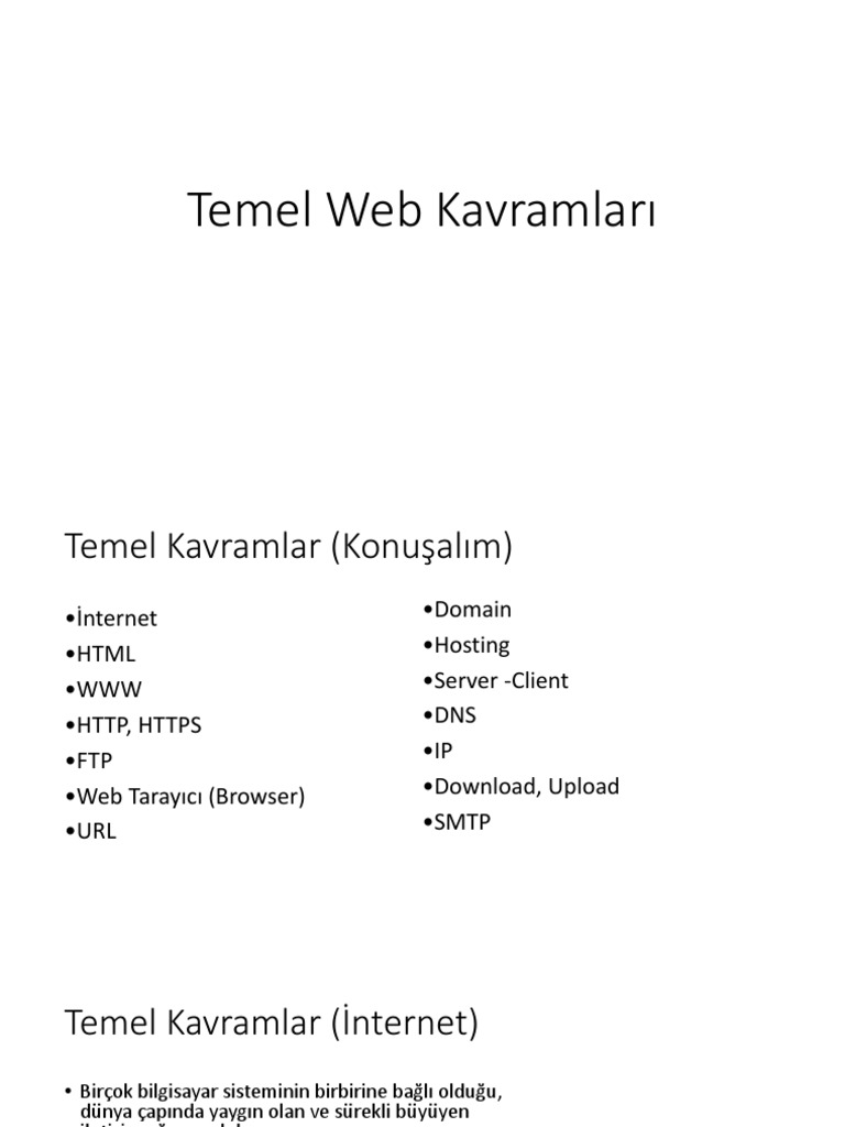 Temel Web Kavramlari | PDF