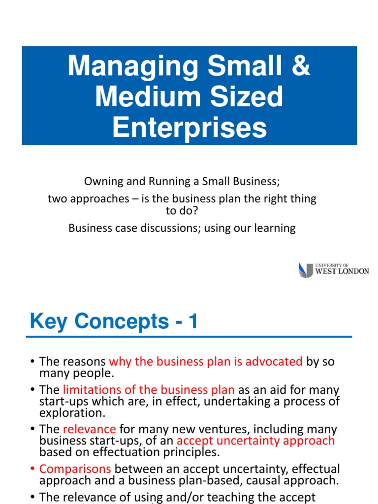 5 - UWL MSME WK 5 Lecture - Owning and Running A Small Business MSME Module | PDF | Startup ...