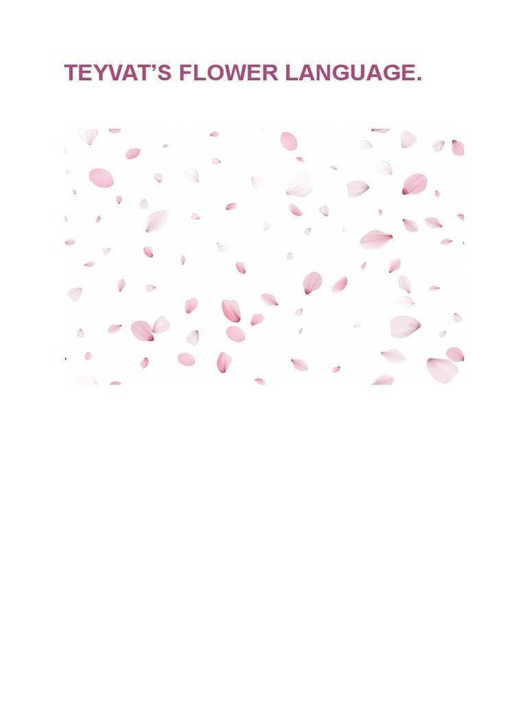 Teyvat's Flower Language | PDF