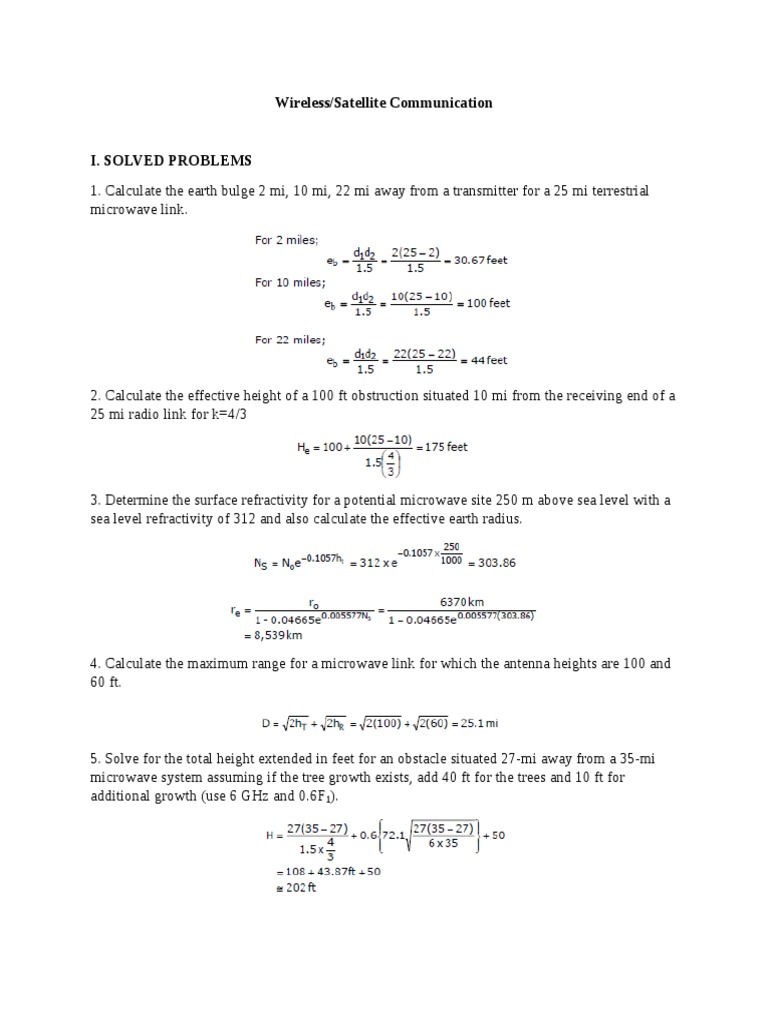 Wireless/Satellite Communication | PDF | Microwave | Radio