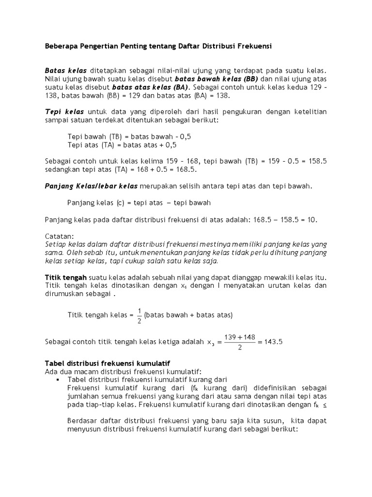 Daftar Distribusi Frekuensi, Polygon, Ogif | PDF