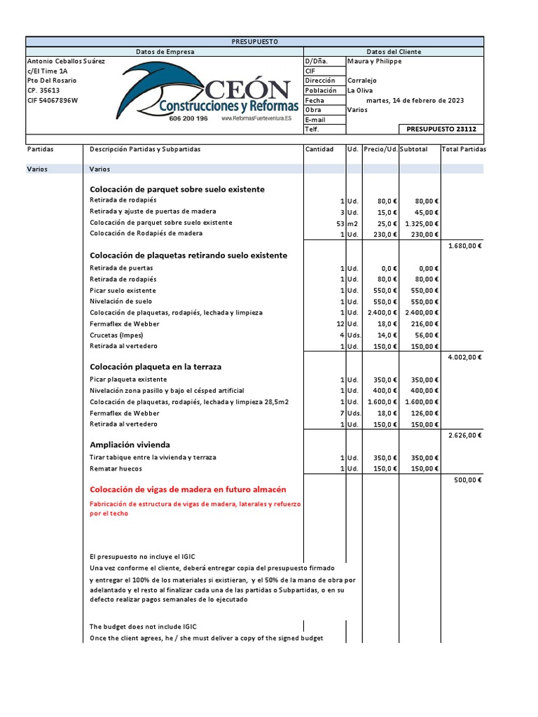 Colocación de Parquet Sobre Suelo Existente | PDF
