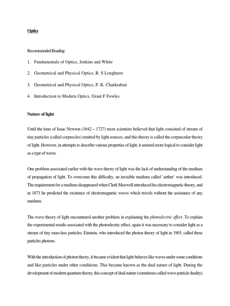 Matrix Method | PDF | Waves | Optics