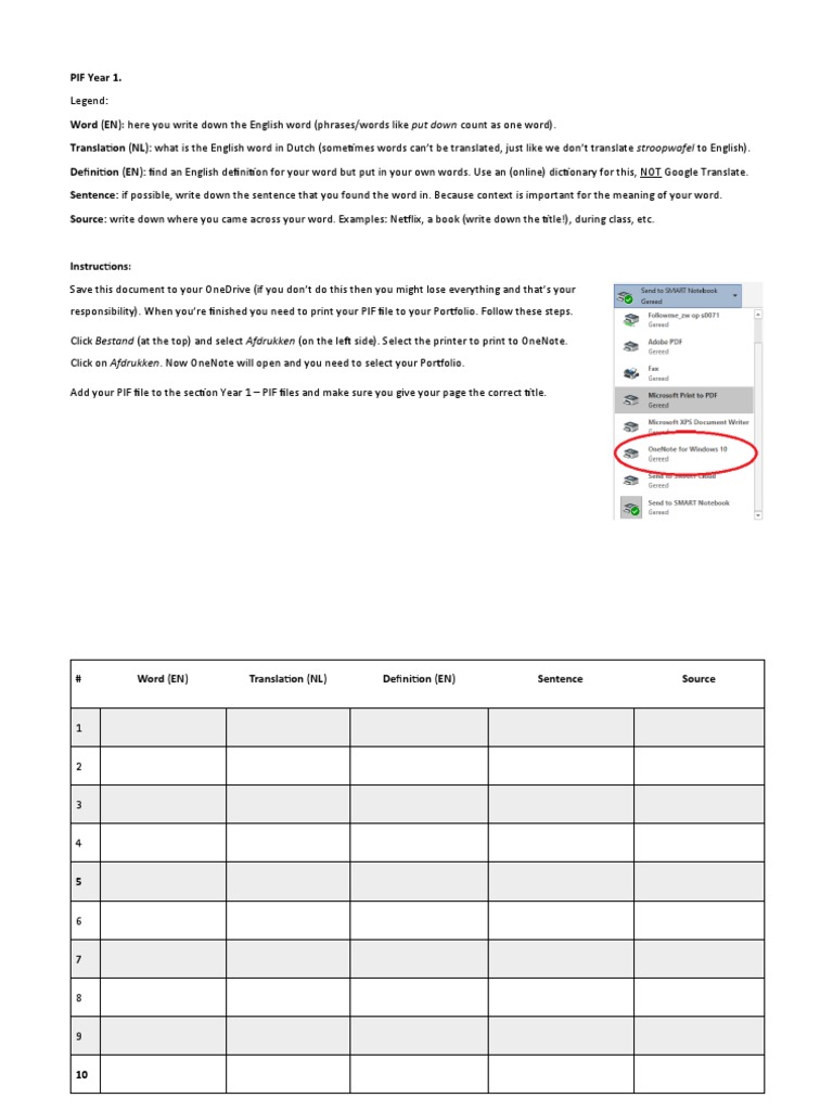PIF Template (Year 1) | PDF