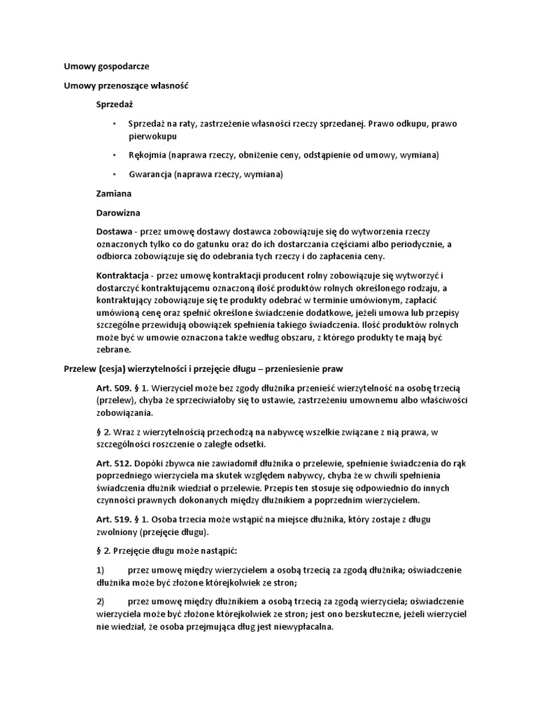 Prawo Gospodarcze | PDF