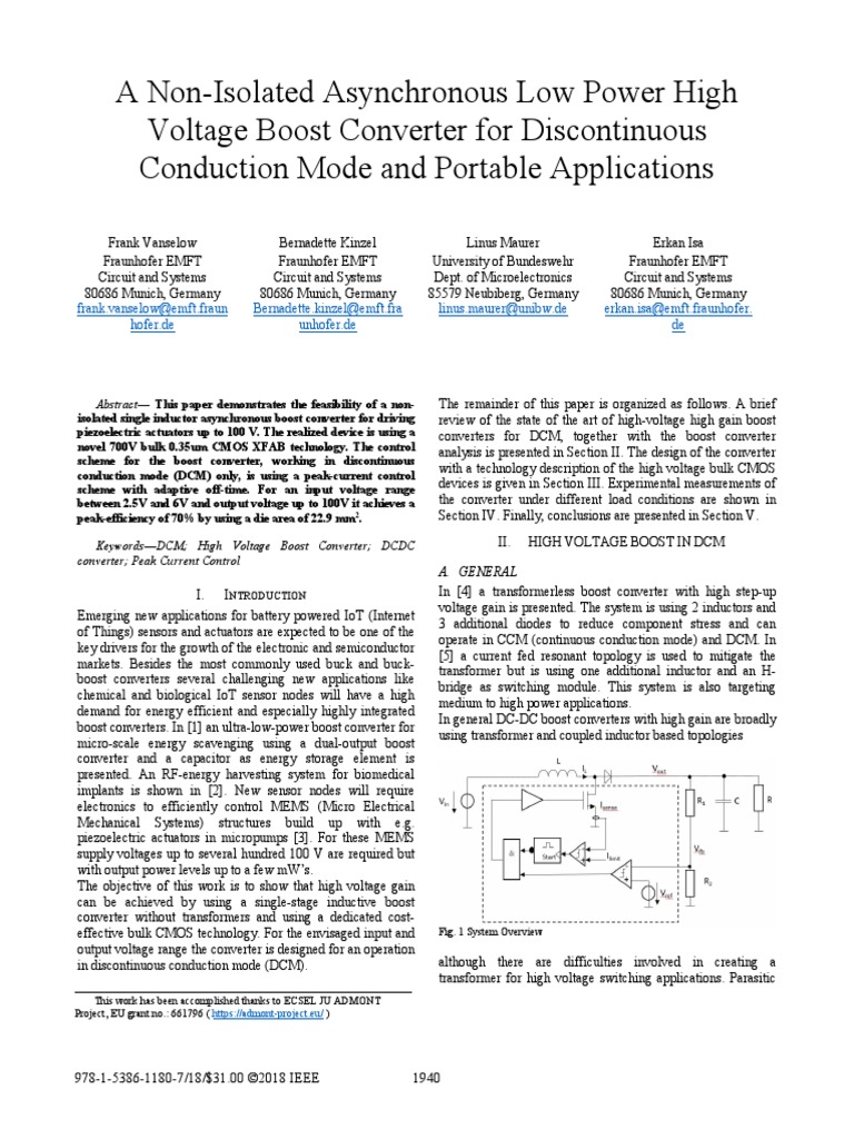 06 A Non Isolated Asynchronous Low Power High | PDF | Energy Harvesting | Electrical Components