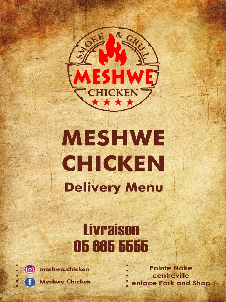 Meshwe Chicken: Livraison 05 665 5555 | PDF