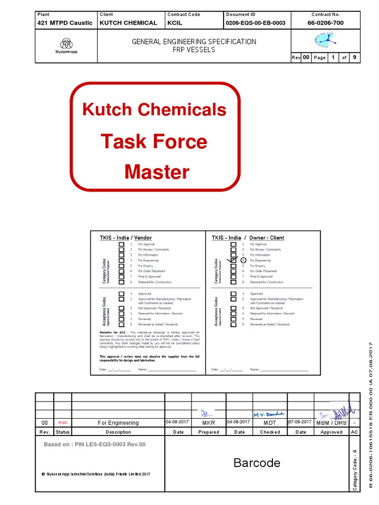 Task Force Master: Kutch Chemicals | PDF | Dangerous Goods | Fibre ...