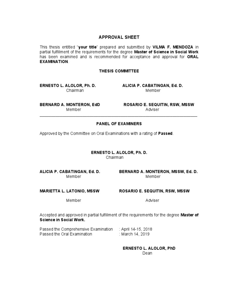 APPROVAL SHEET_ Masteral (1) | PDF