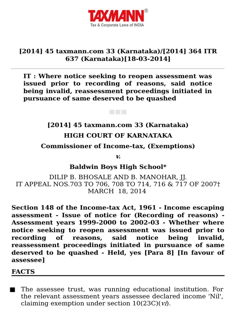 CIT Vs Baldwin | Download Free PDF | Taxes | Public Law