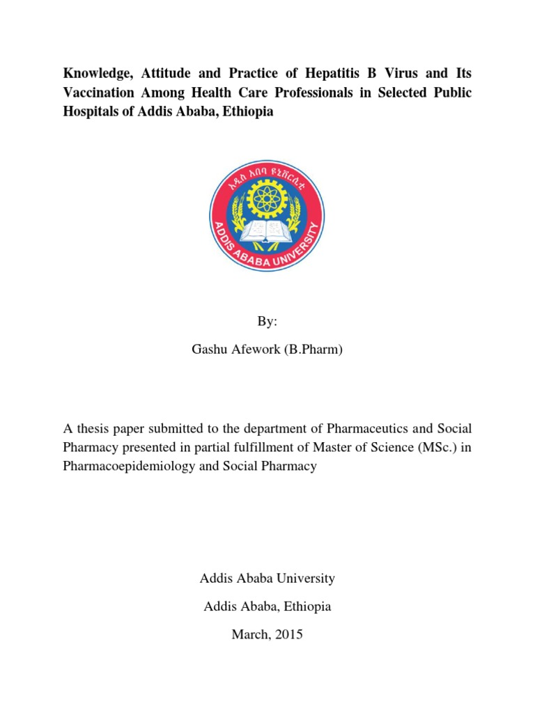 Gashu Afework 23 | PDF | Hepatitis | Hepatitis B