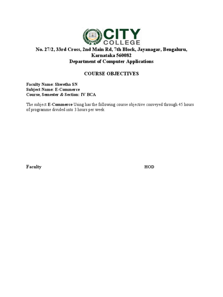 E-Commerce Lesson Plan | PDF | E Commerce | Electronic Business