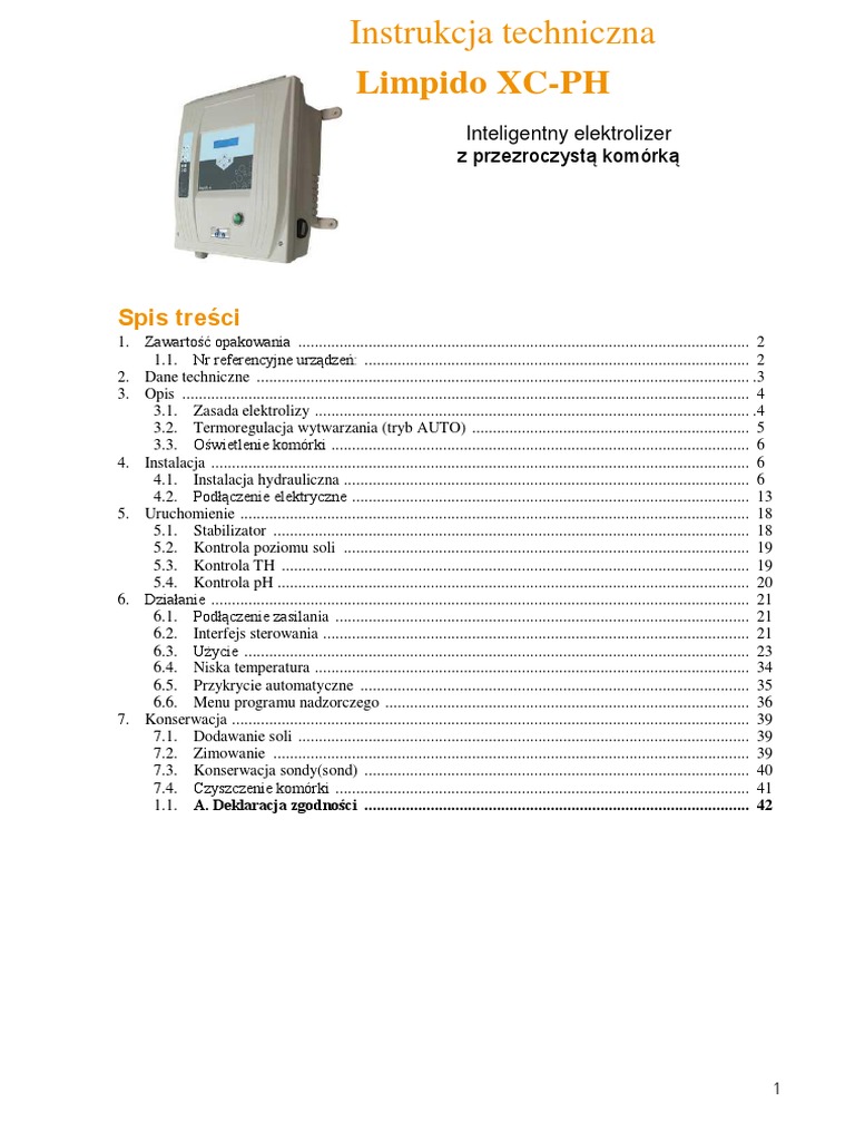 Manual Limpido XC60 PH Polish | PDF | Chlorine | Ph
