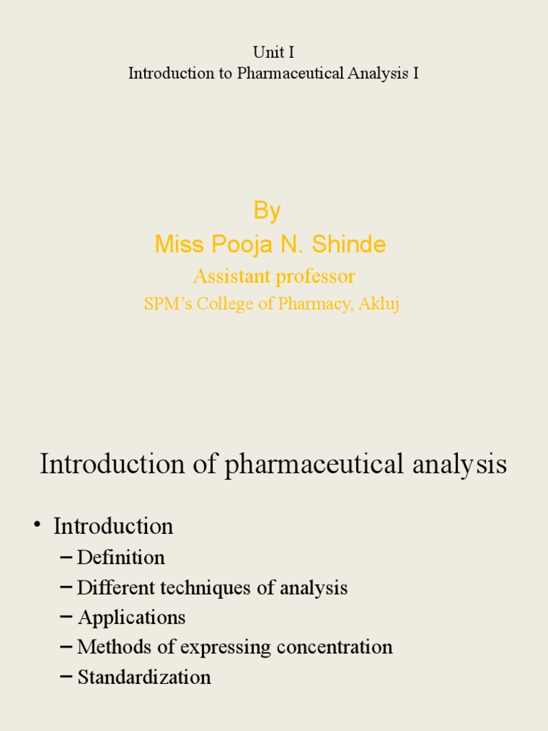 Introduction to Pharmaceutical Analysis | PDF | Titration | Chemistry