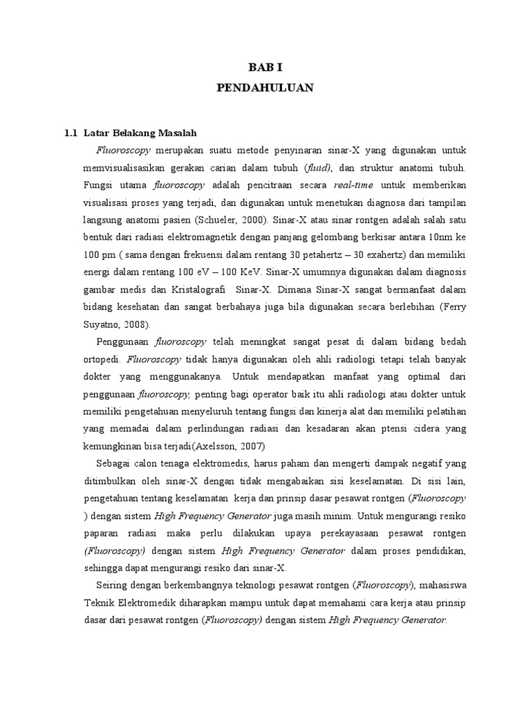 (kV control) Simulasi Fluoroscopy sistem high frequency generator | PDF