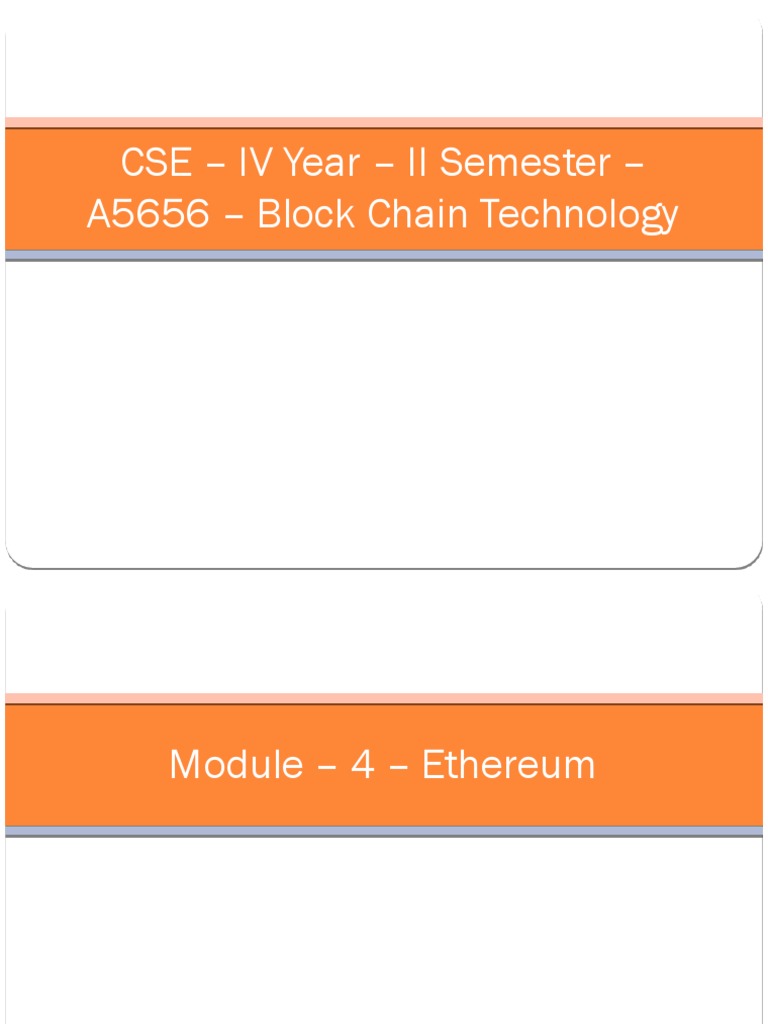 Module 4 - Ethereum | Download Free PDF | Data Type | Variable (Computer Science)