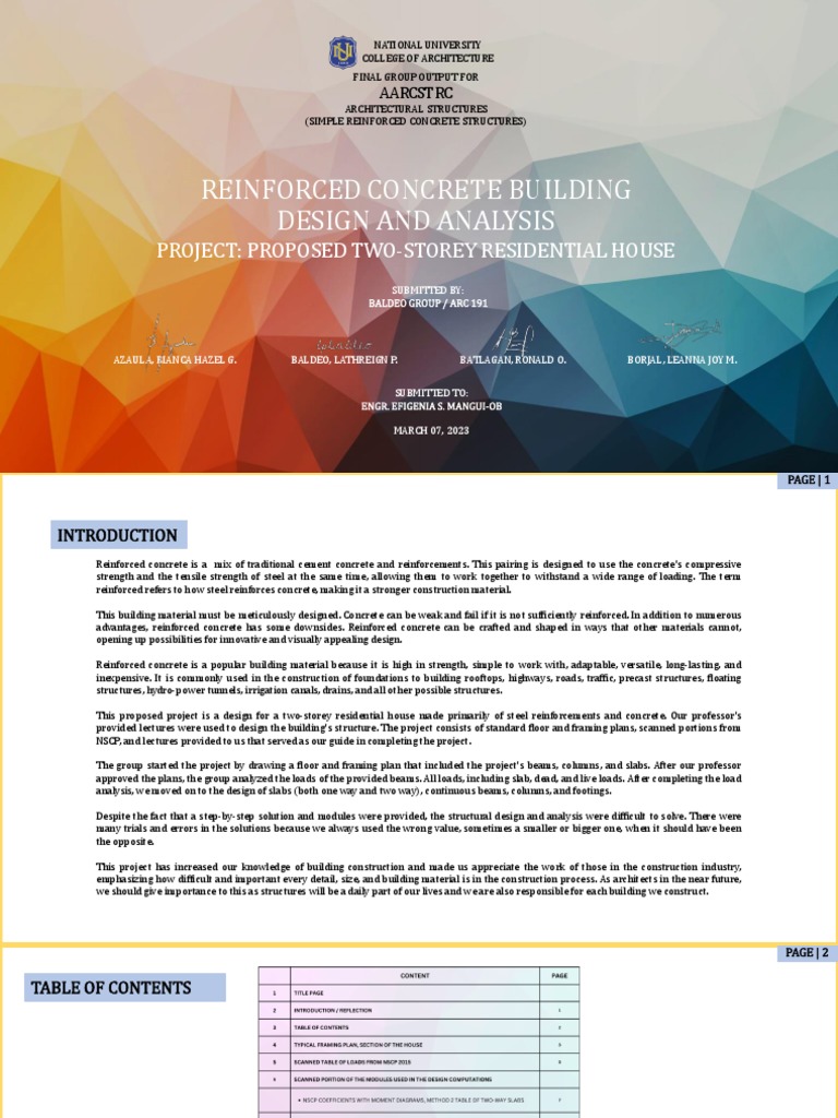 Reinforced Concrete Building Design and Analysis: Project: Proposed Two ...
