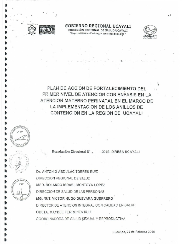 Plan de Acción de Fort. Anillos de Contención | PDF