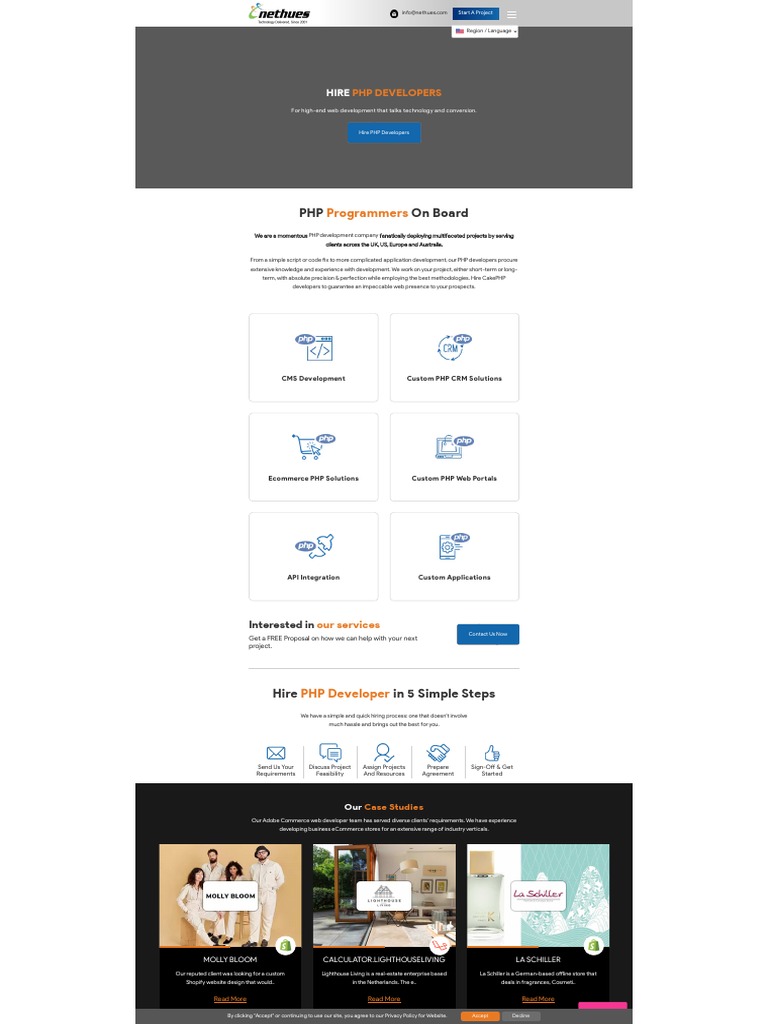 Hire Dedicated PHP Developers For Custom Web Development | PDF | Php | Software Development