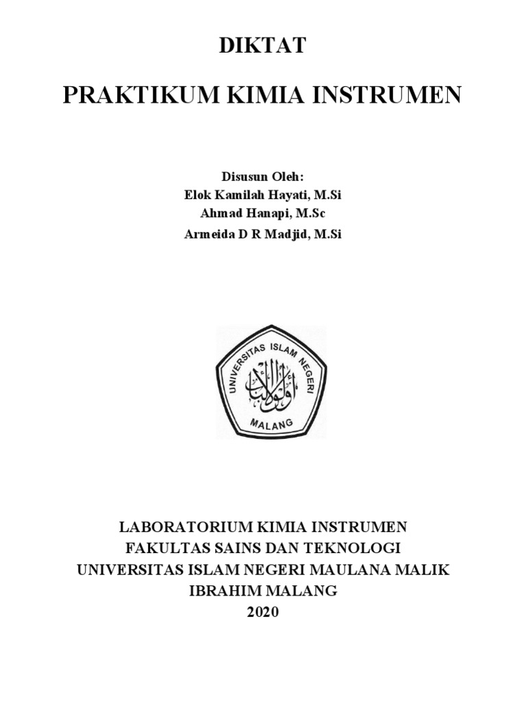 Praktikum Kimia Instrumen: Diktat | PDF