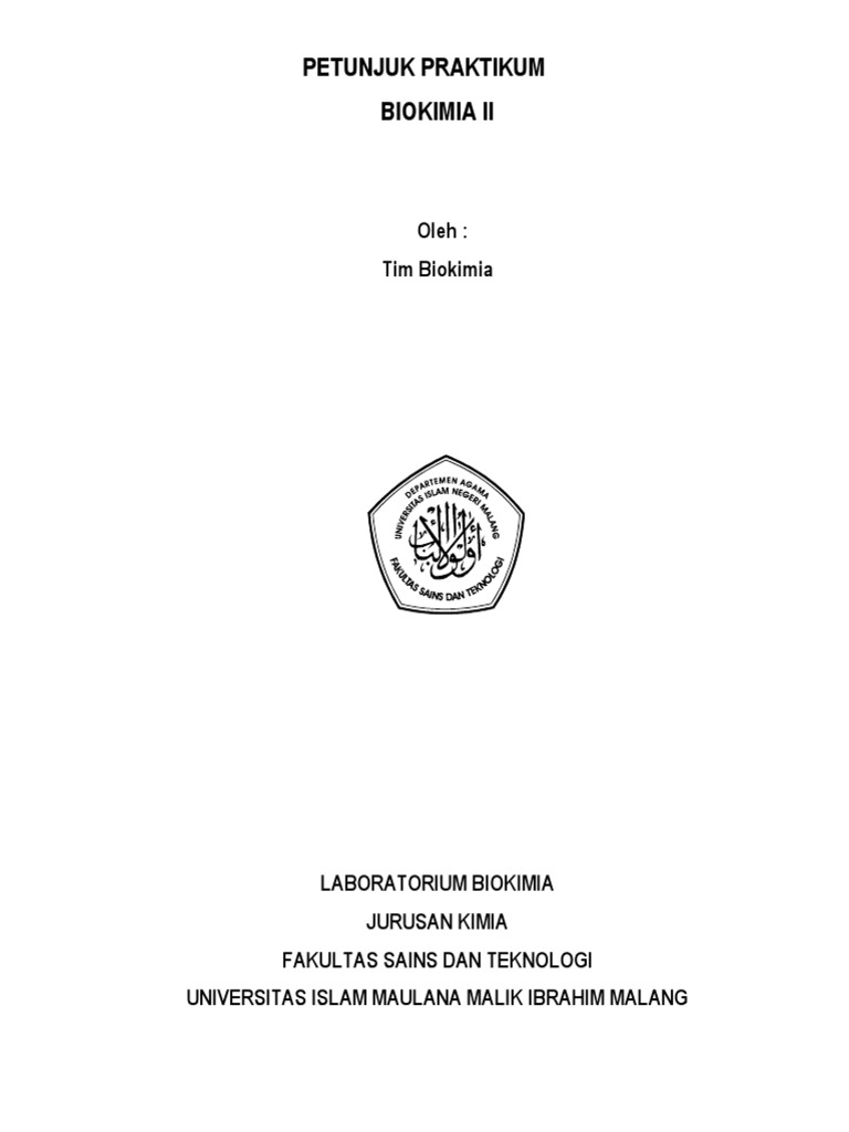 Petunjuk Praktikum Biokimia Ii | PDF | Kesehatan Holistik | Sains & Matematika