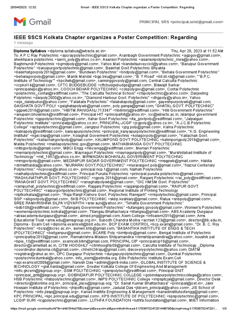 Gmail - IEEE SSCS Kolkata Chapter Organizes A Poster Competition ...