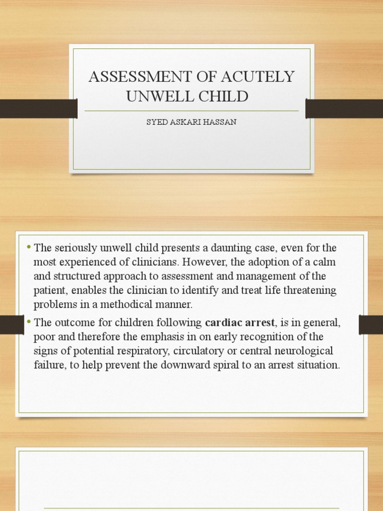 Presentation1 Sick Child | PDF | Hypoxia (Medical) | Respiratory System