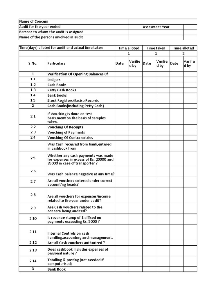 1 Verification of Opening Balances 0f | PDF | Financial Statement | Taxes