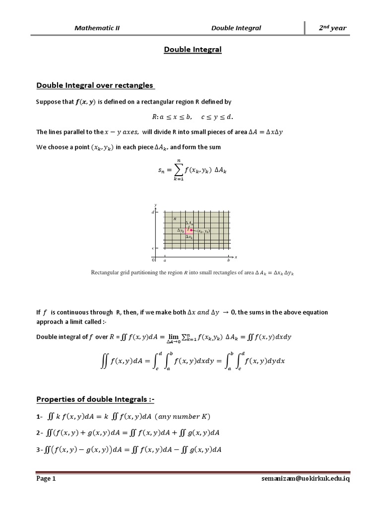 Double Integral | PDF