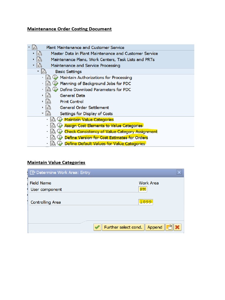Maintenance Order Costing Guide | PDF
