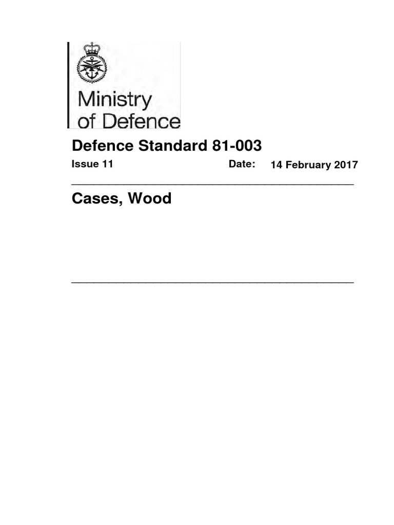 Def Stan 81 003 | PDF
