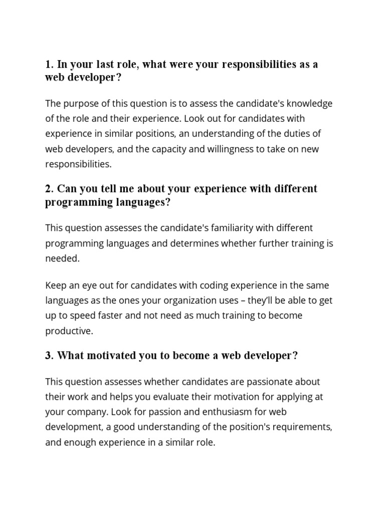 Developer Interview Questions' | PDF | Representational State Transfer | World Wide Web