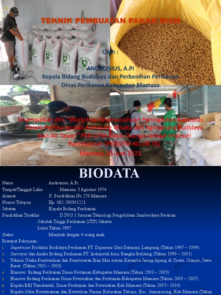 Contoh Presentasi Pakan Ikan | PDF