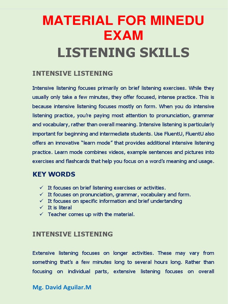 Listening Skills | PDF