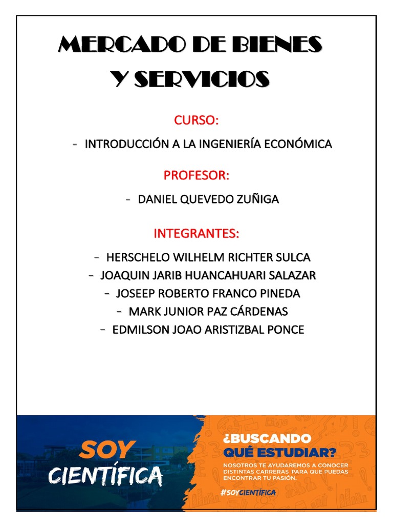Mercado de Bienes y Servicios | PDF