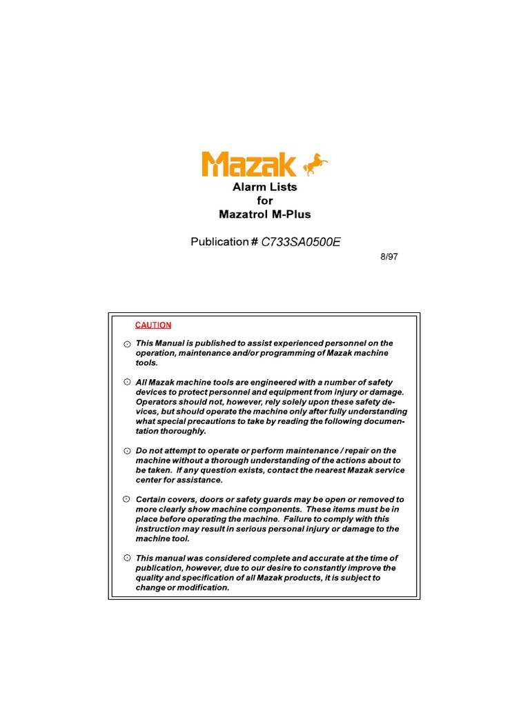 M-Plus Alarm Codes | PDF