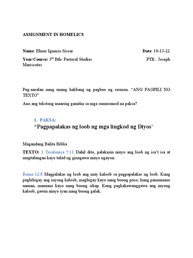 Assignment MC Sa Kasal | PDF