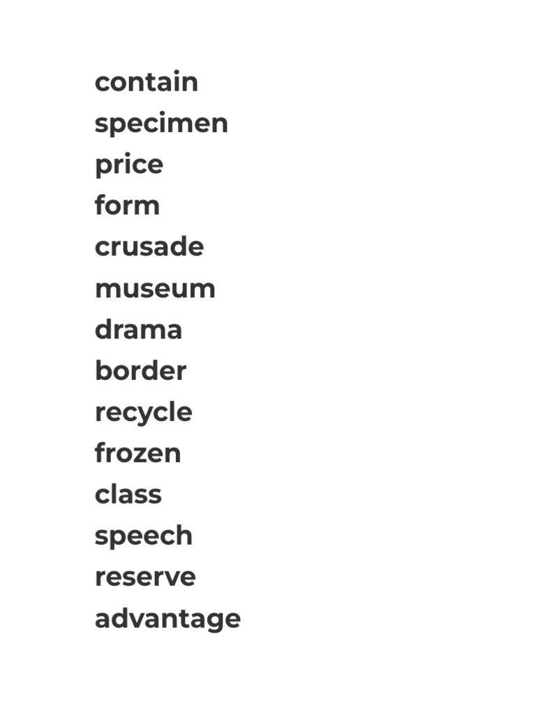 Hundreds of Random Words | PDF