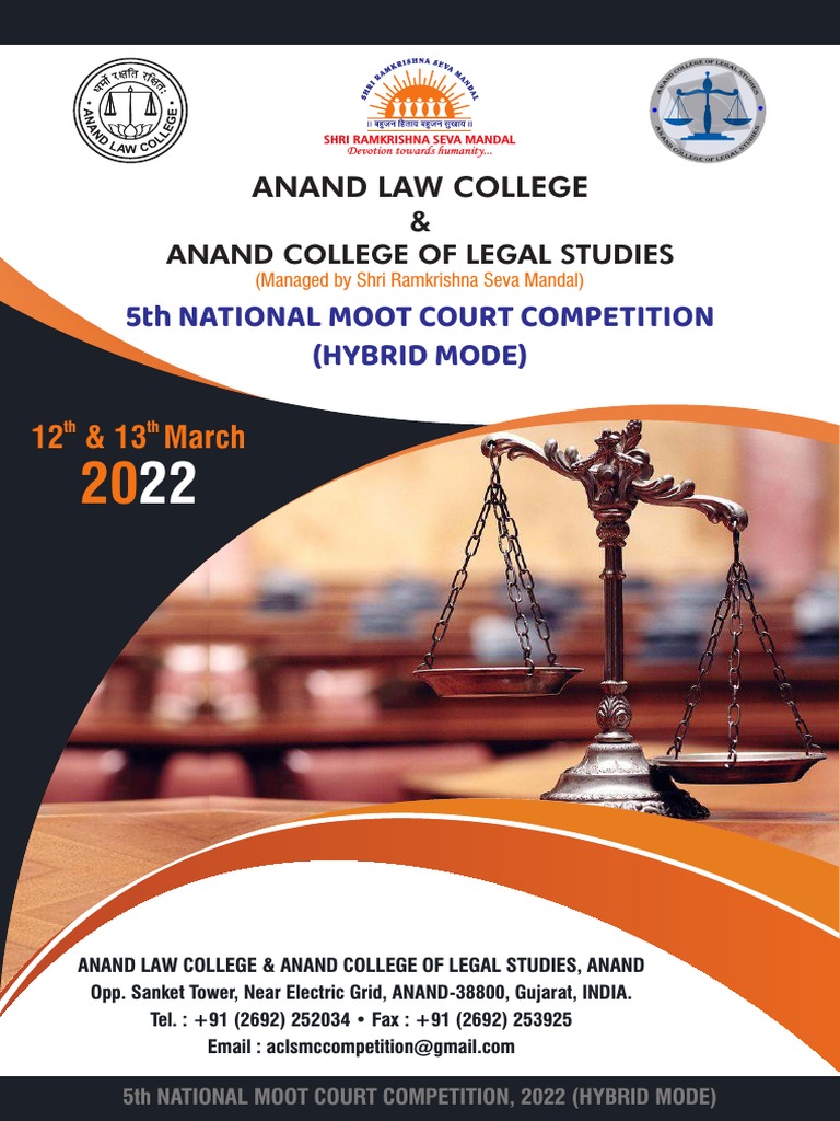 Brochure 5th National Moot Court Competition Hybrid Mode | PDF