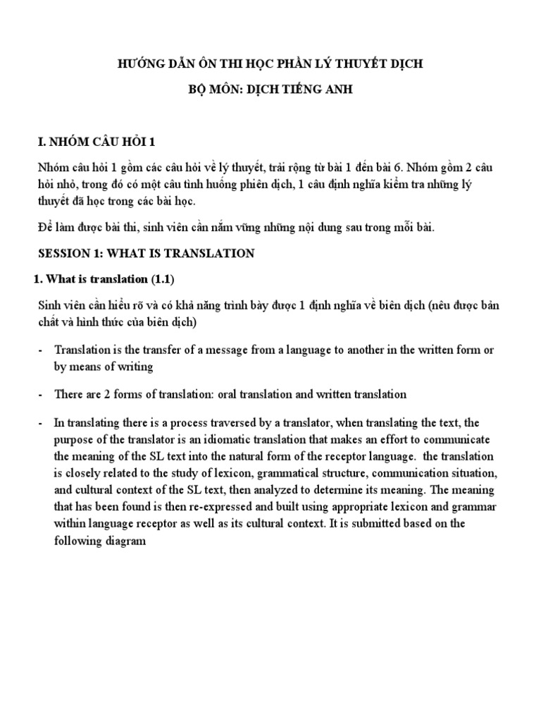 Ly Thuyet Dich | PDF