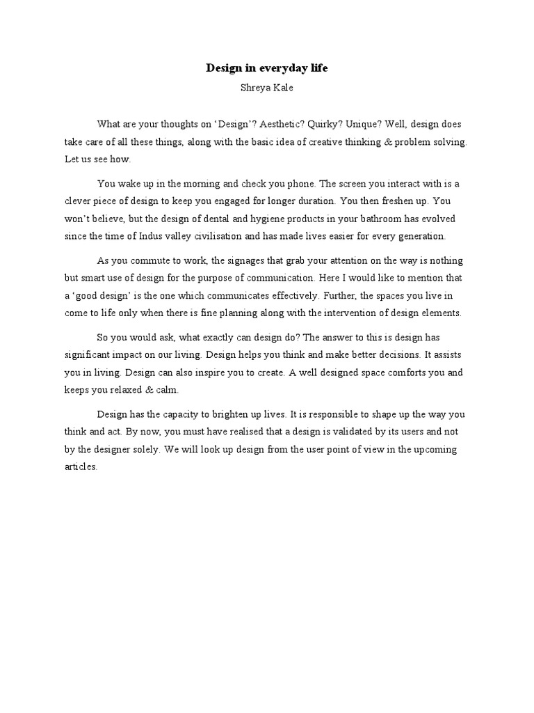 Design in Everyday Life | PDF