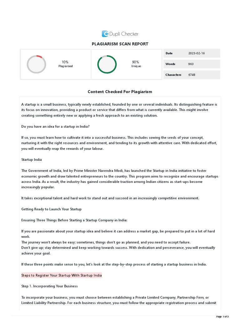 Duplichecker Plagiarism Report | PDF