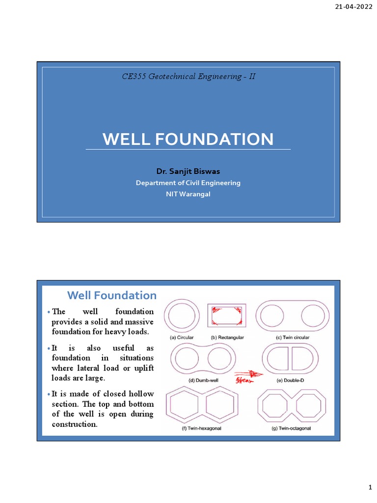 Well Foundation Design and Construction | PDF | Earth Sciences | Civil ...