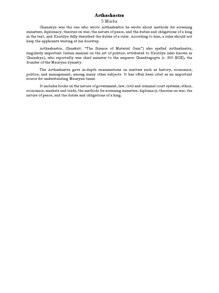 Arthashastra | PDF