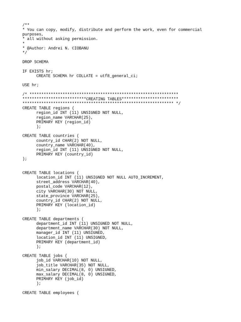 Hr Schema Pdf 
