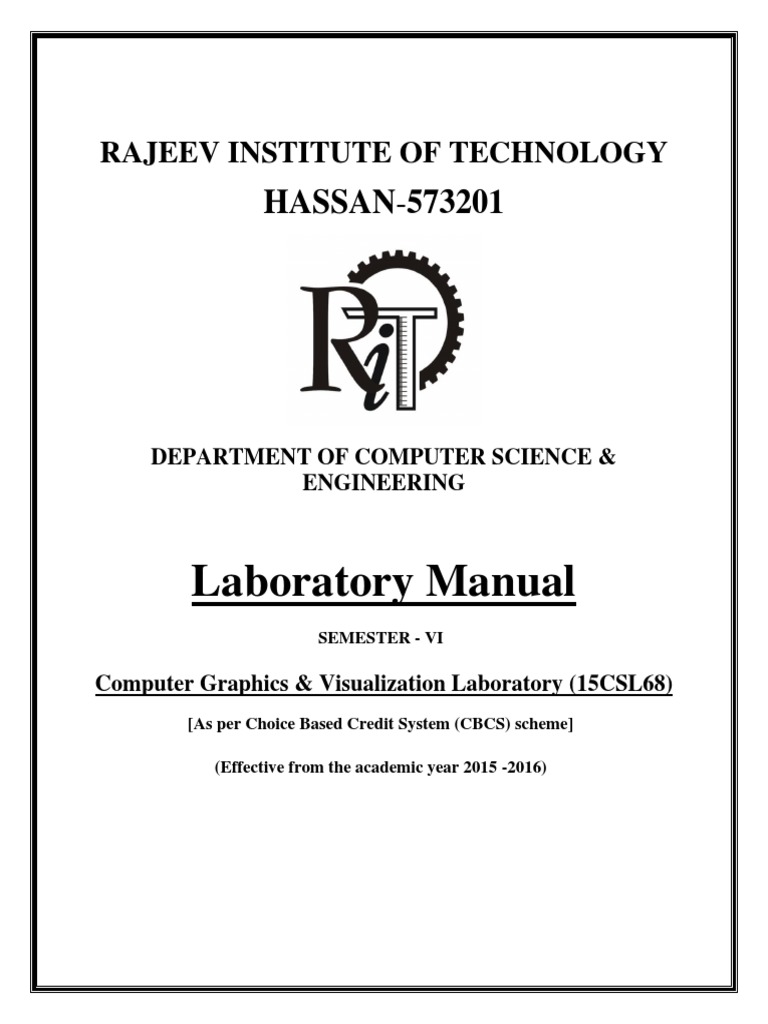 CG Lab Manual-2018 | PDF