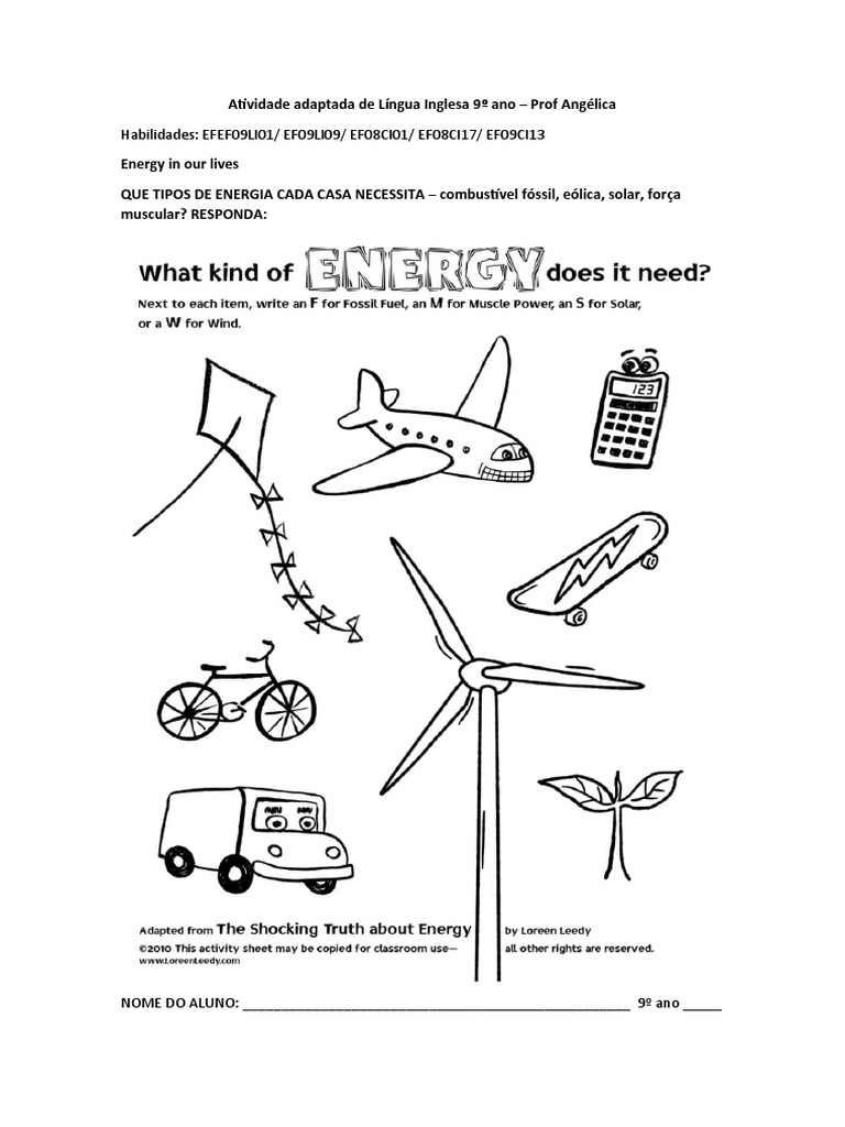 Atividade Adaptada 9 Ano | PDF